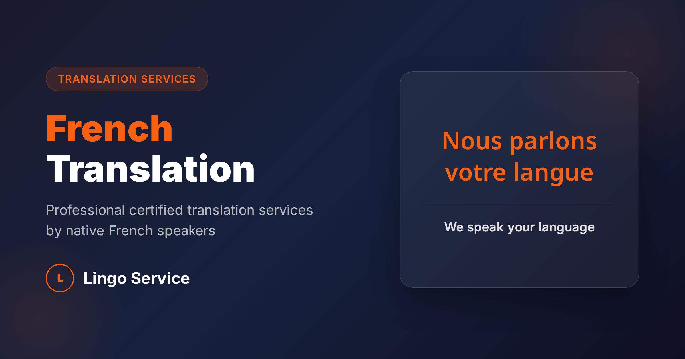 French Translation UK | European & Canadian | From £35