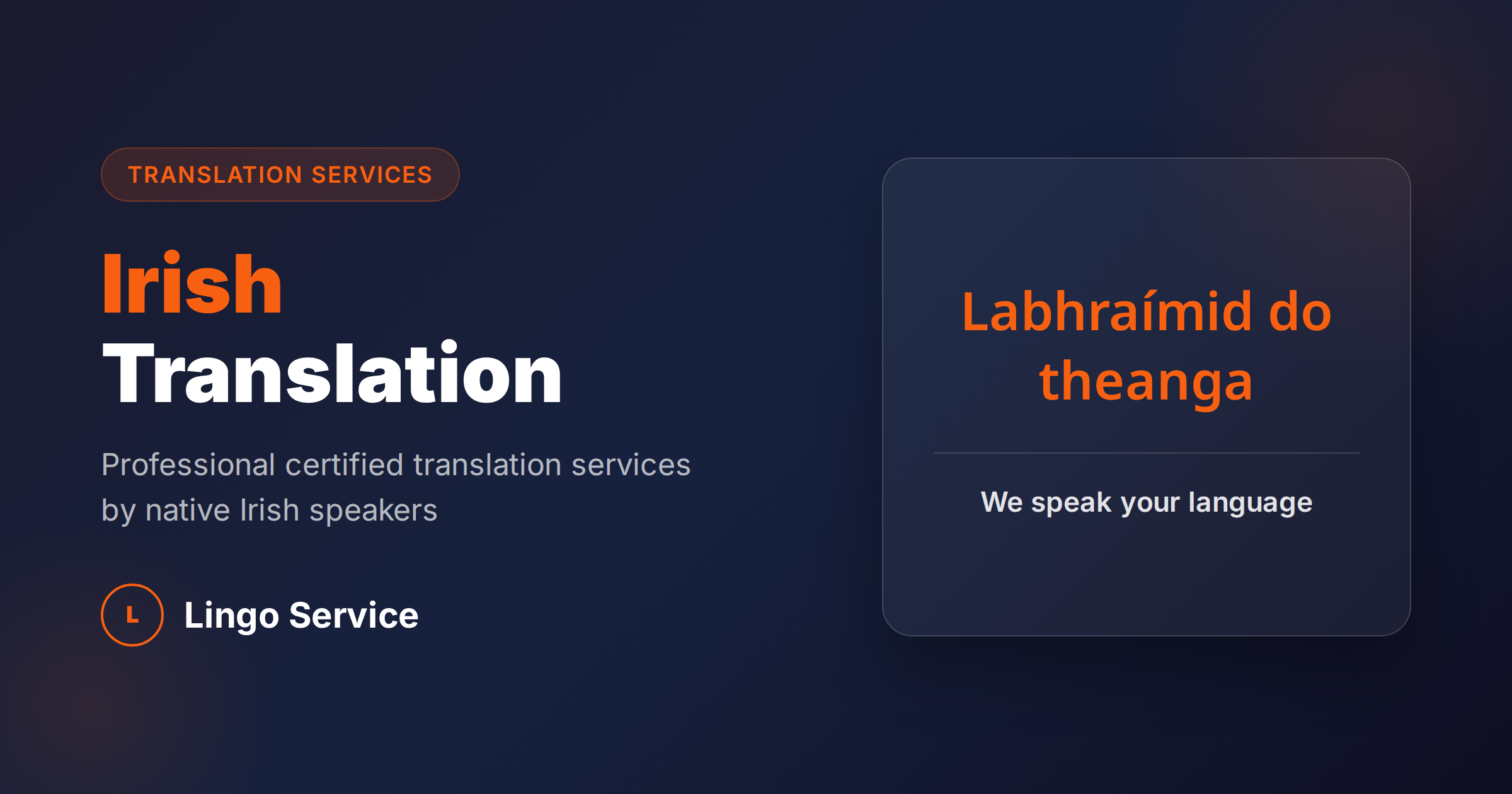 Irish Translation UK | Certified & UKVI Approved