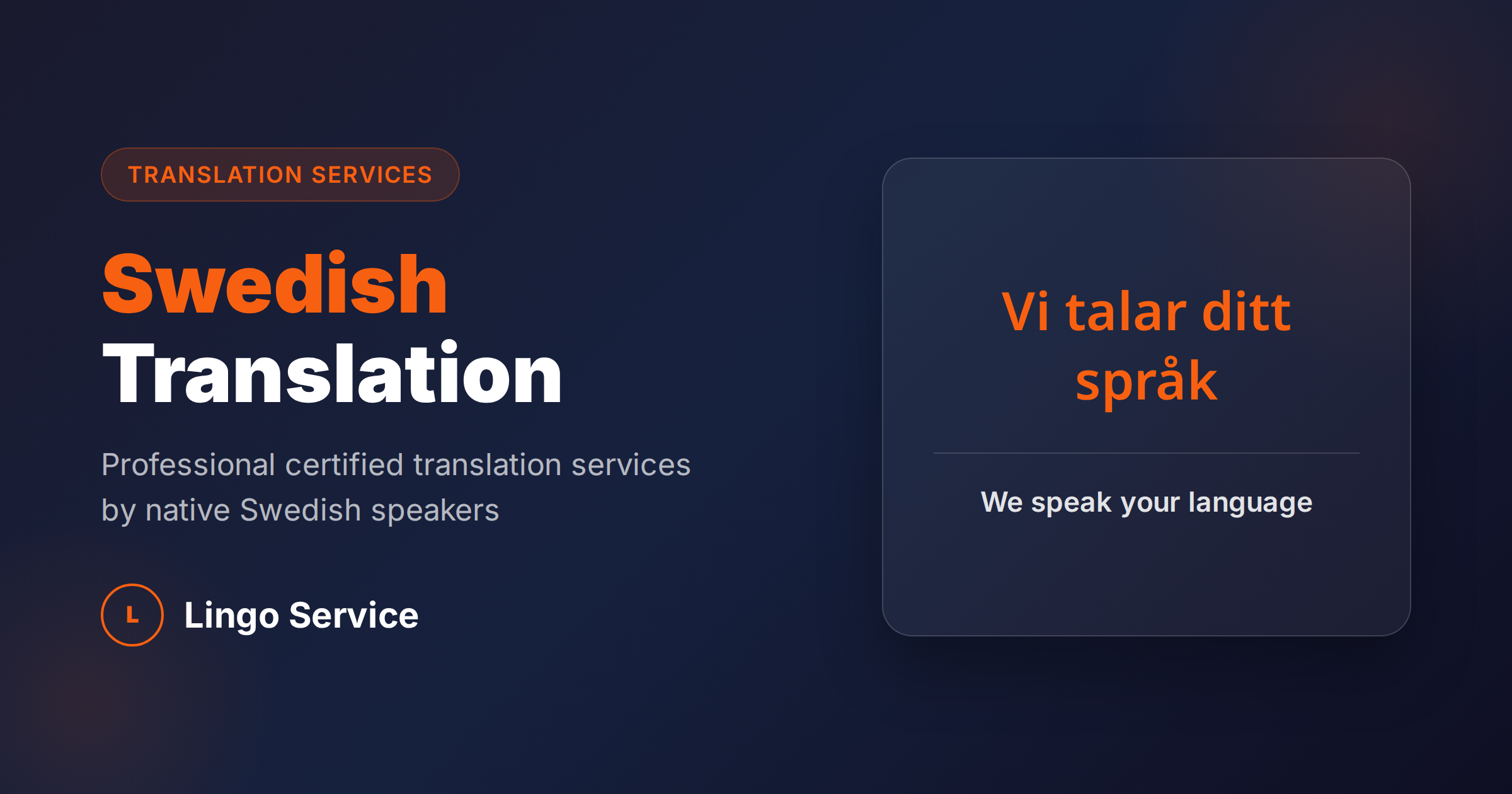 Swedish Translation UK | Certified & UKVI Approved